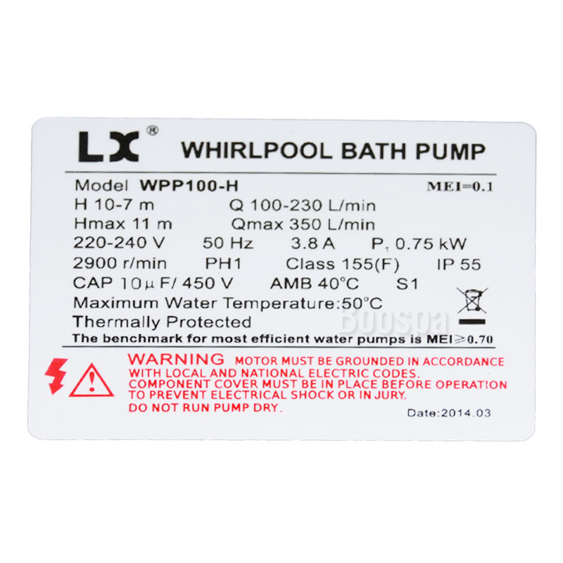 MSPA Tuscany JET massage Pump