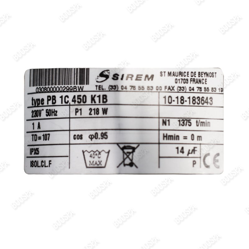 Sirem circulation pump PB1C450K1B