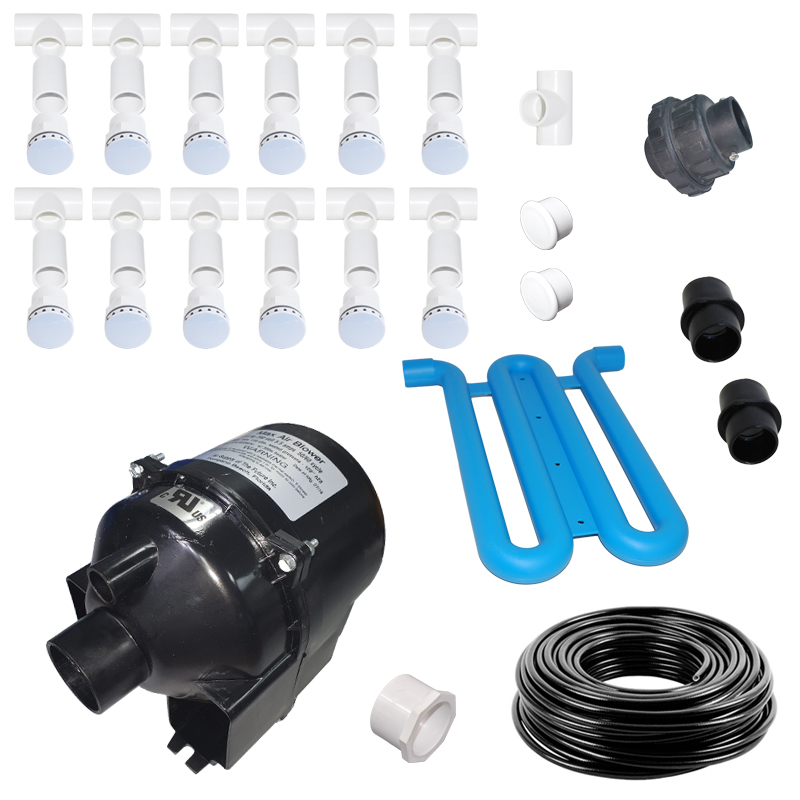 12-nozzle blower kit for concrete spa