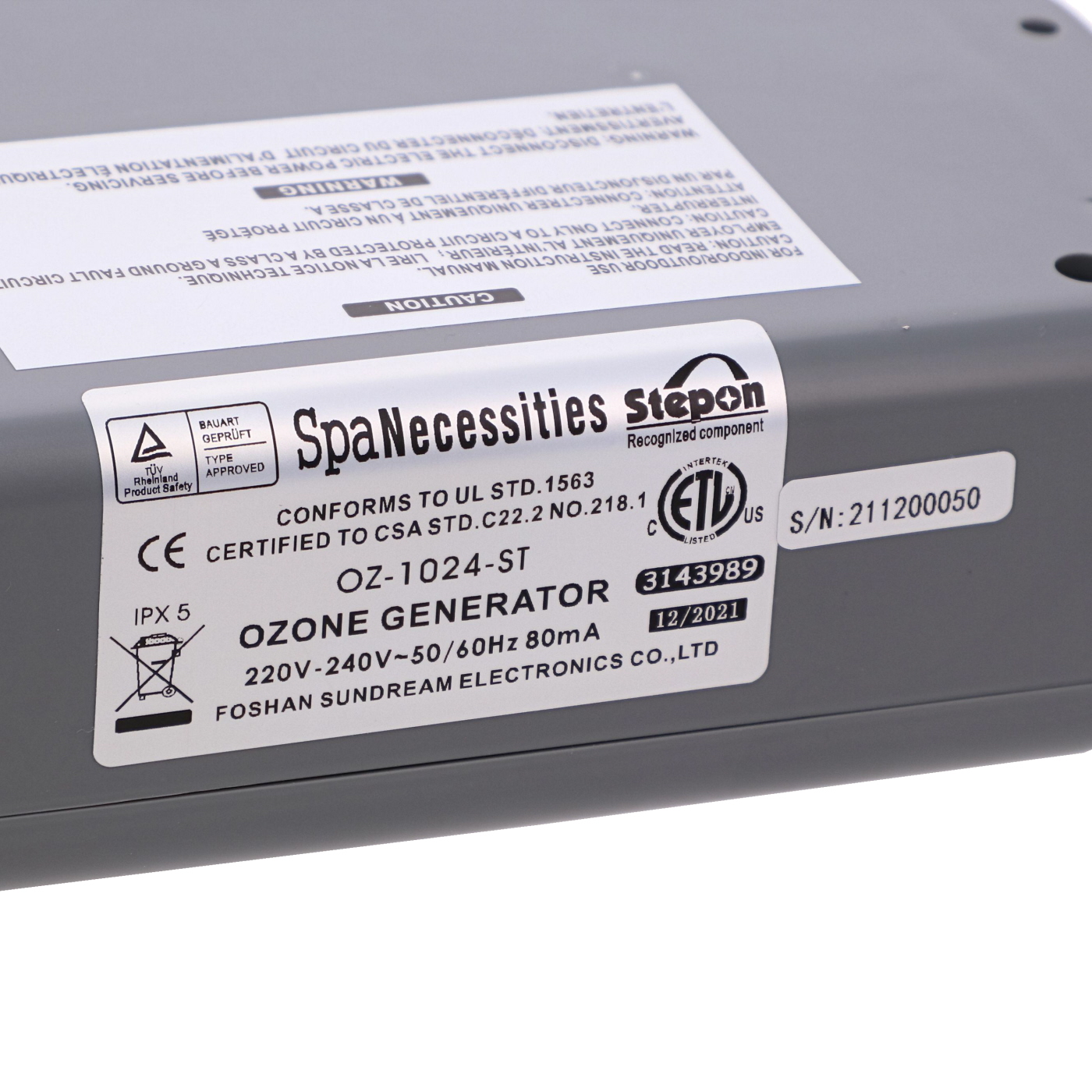 Ozonator for Jacuzzi Spa®