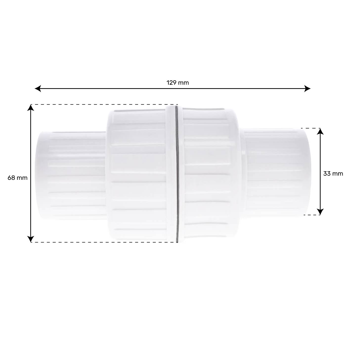 Check valve for 1" spa piping
