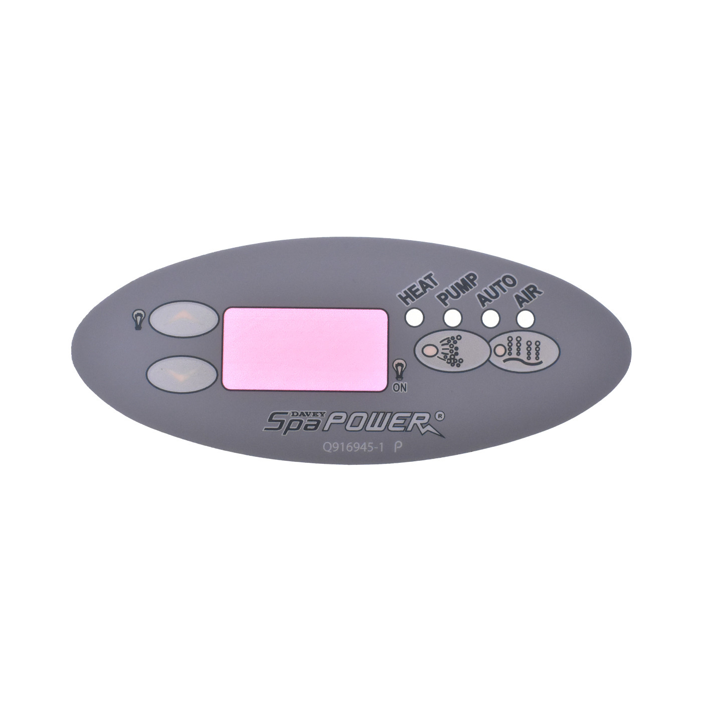 SP601 Keypad Overlay – Oval Grey
